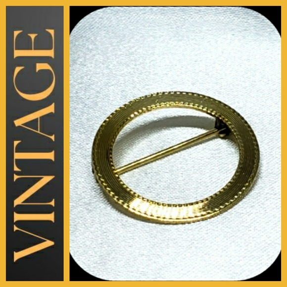 Vintage | Jewelry | Vintage Stamped Classic Circle Pin | Poshmark